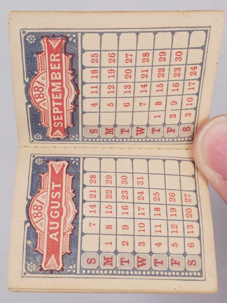 Colgate & Co’s 1881 Calendar | Booksby Press